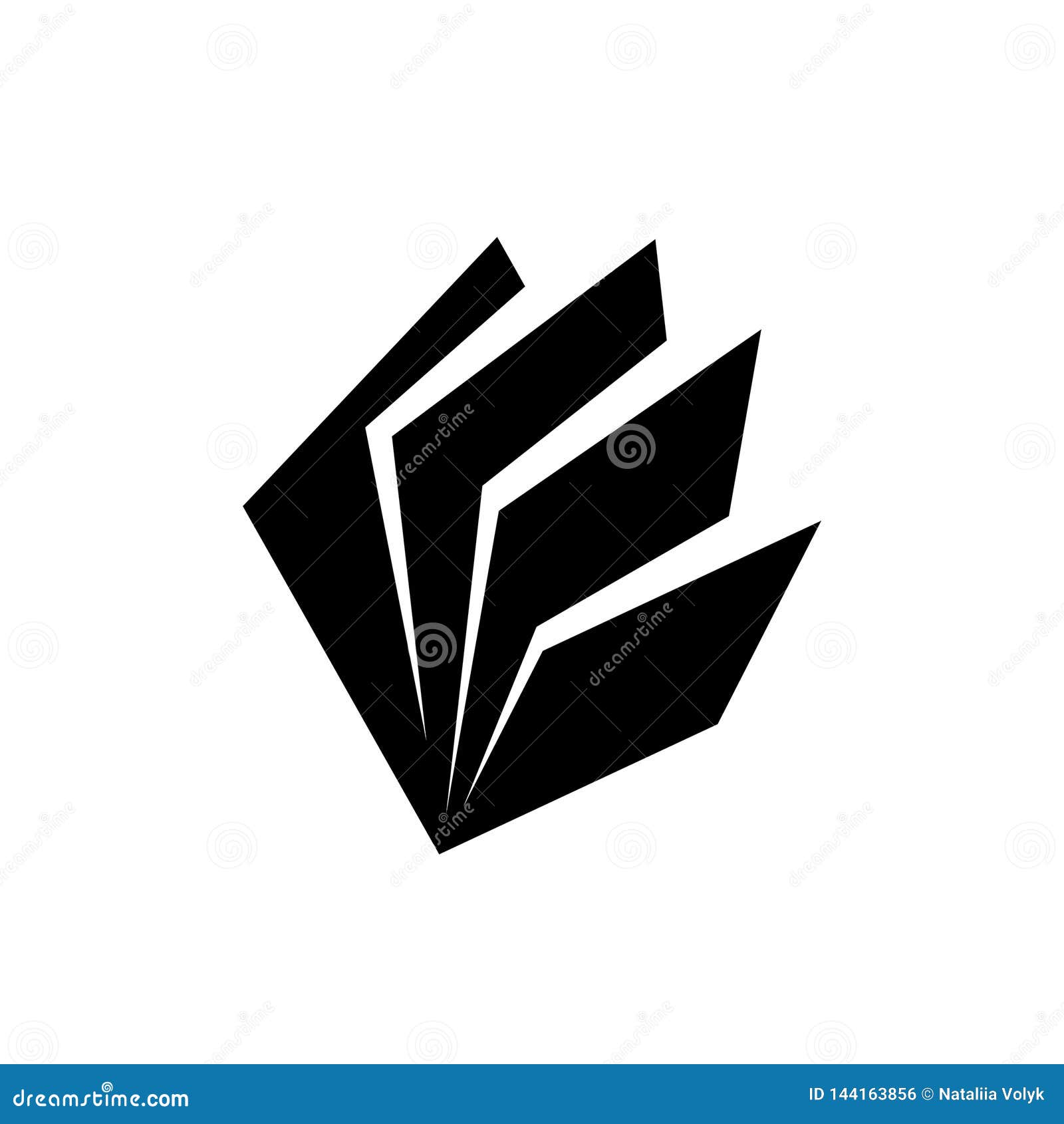 Black Abstract Logo Design Template Stock Vector - Illustration of ...