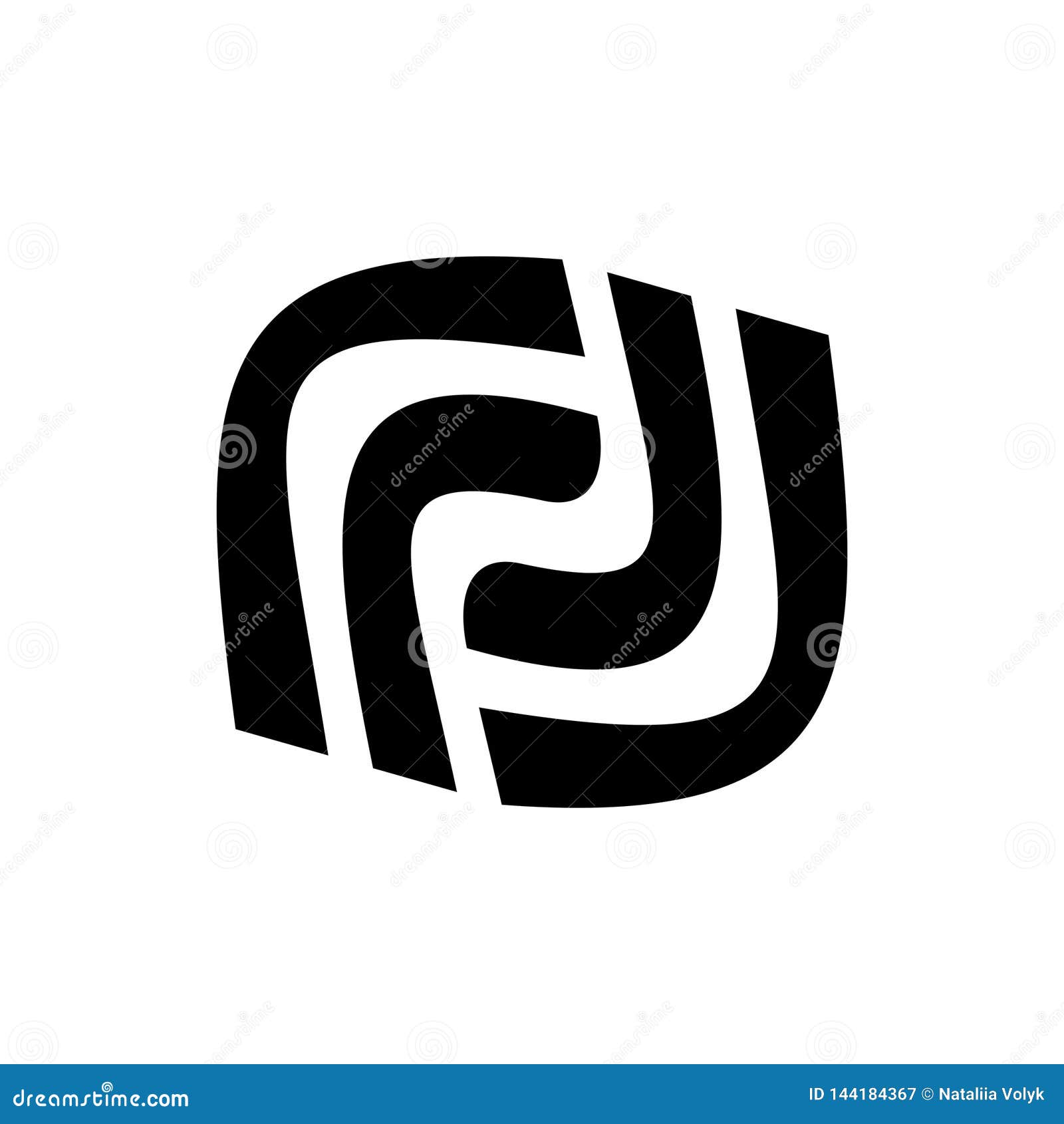 Black Abstract Logo Design Template Stock Vector - Illustration of ...