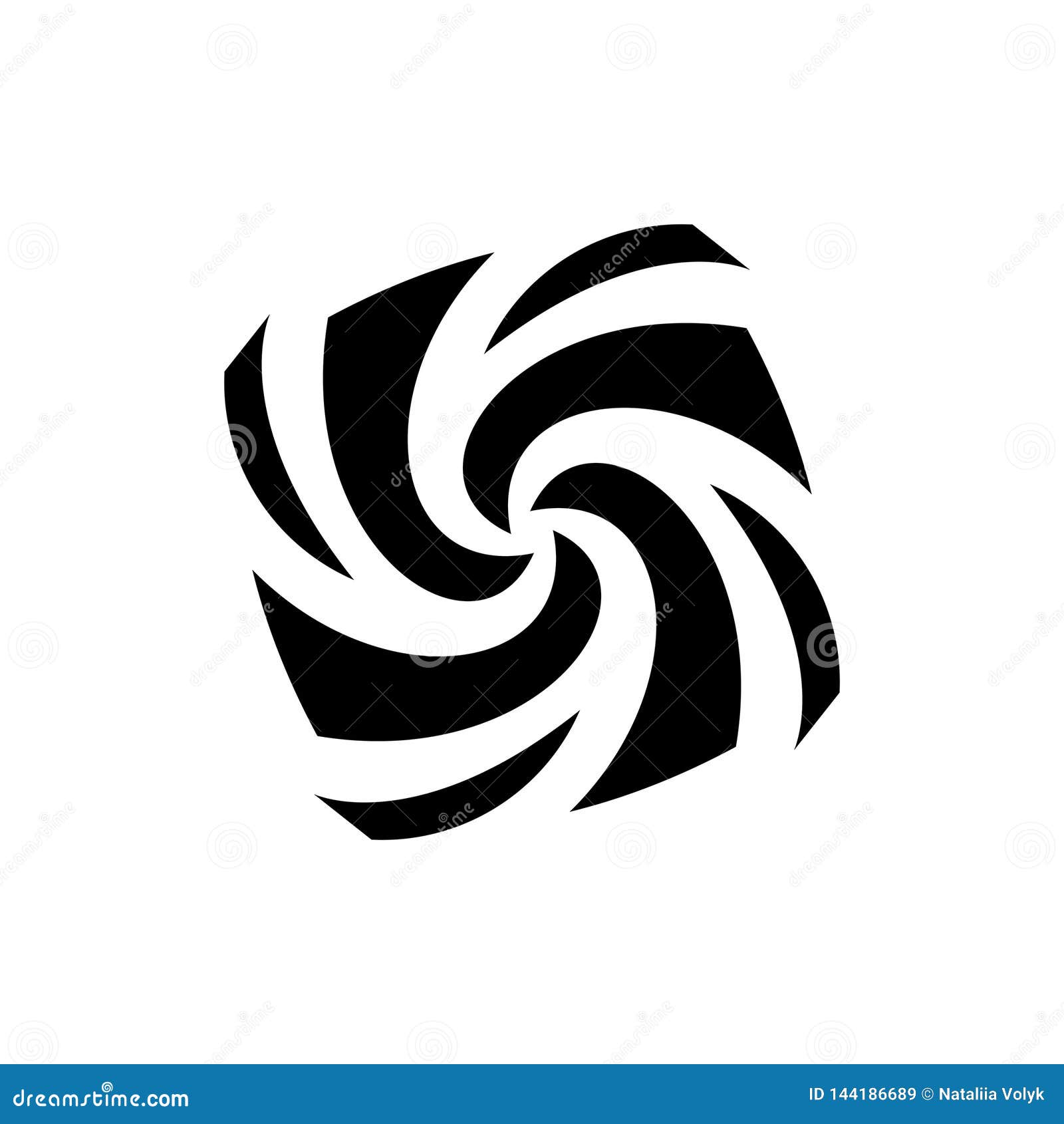 Black Abstract Logo Design Template Stock Vector - Illustration of ...