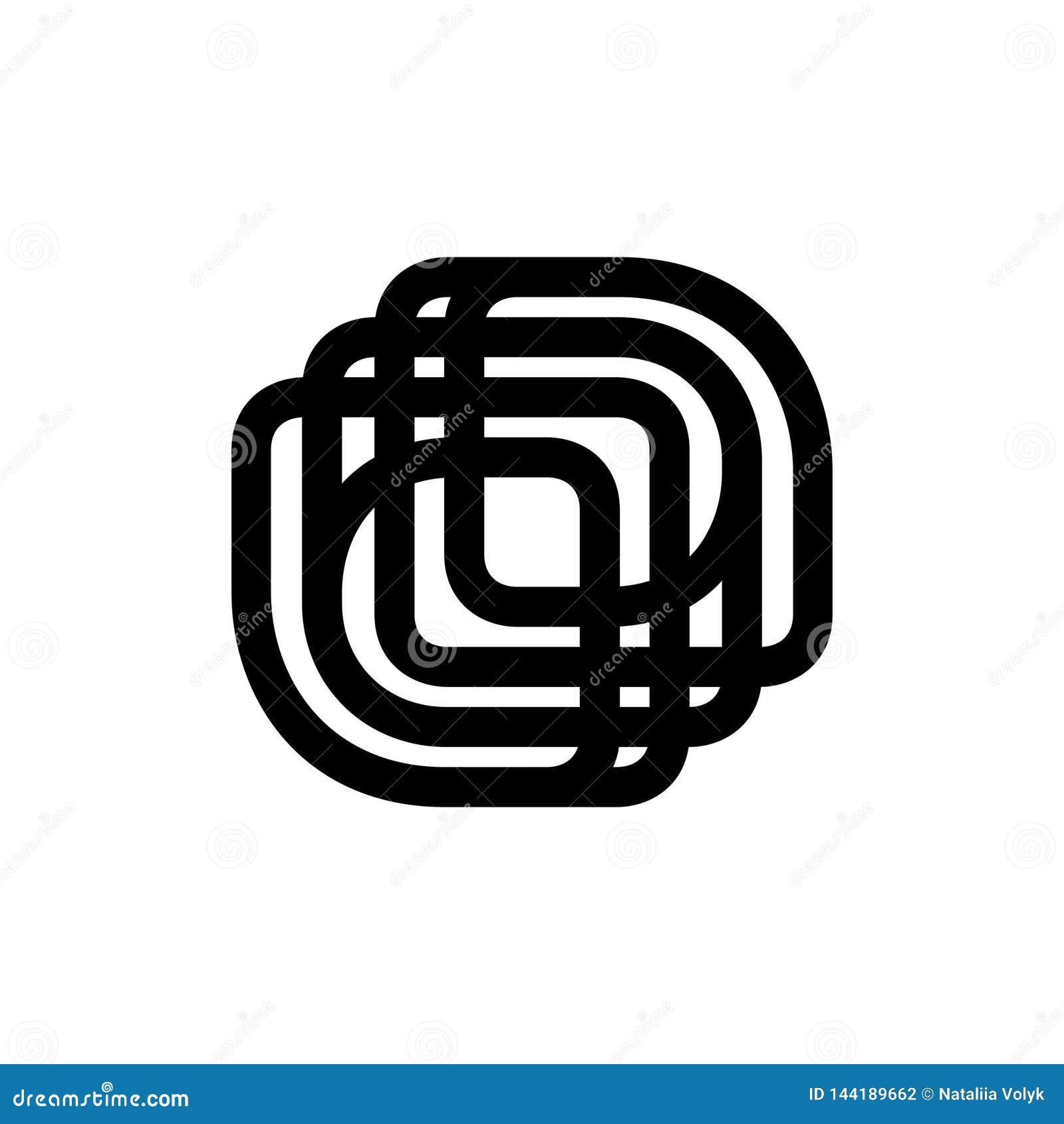 Black Abstract Logo Design Template Stock Vector - Illustration of ...