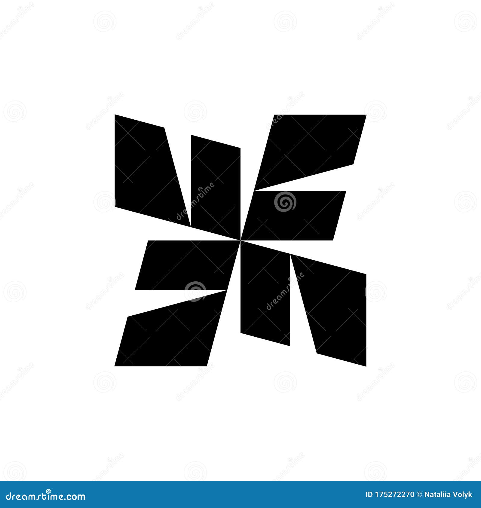 Black abstract logo stock vector. Illustration of website - 175272270