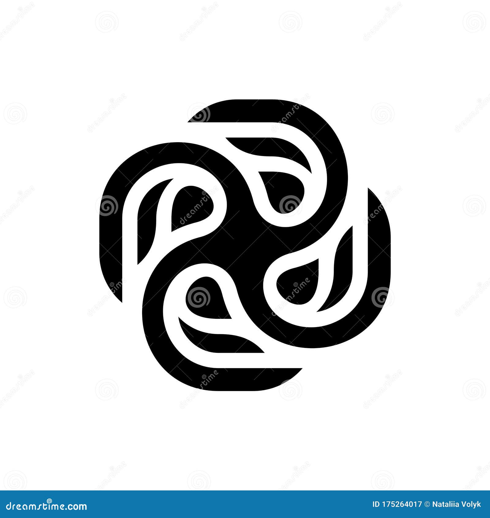 Black abstract logo stock vector. Illustration of idea - 175264017