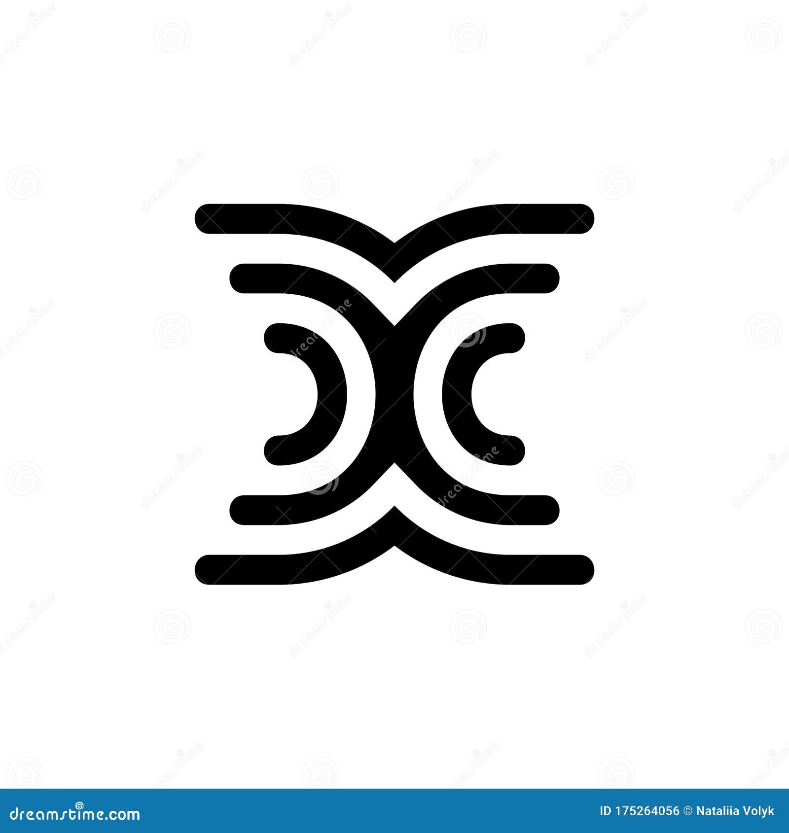 Black abstract logo stock vector. Illustration of connection - 175264056