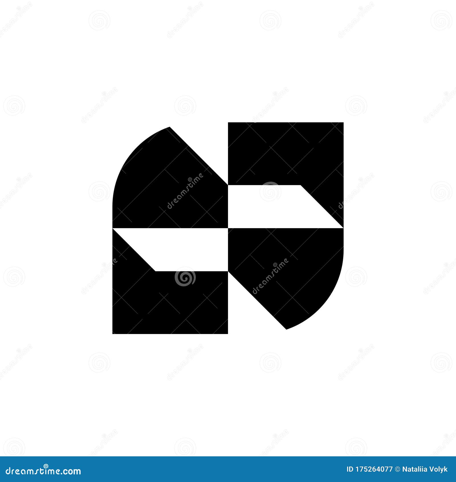 Black abstract logo stock vector. Illustration of idea - 175264077