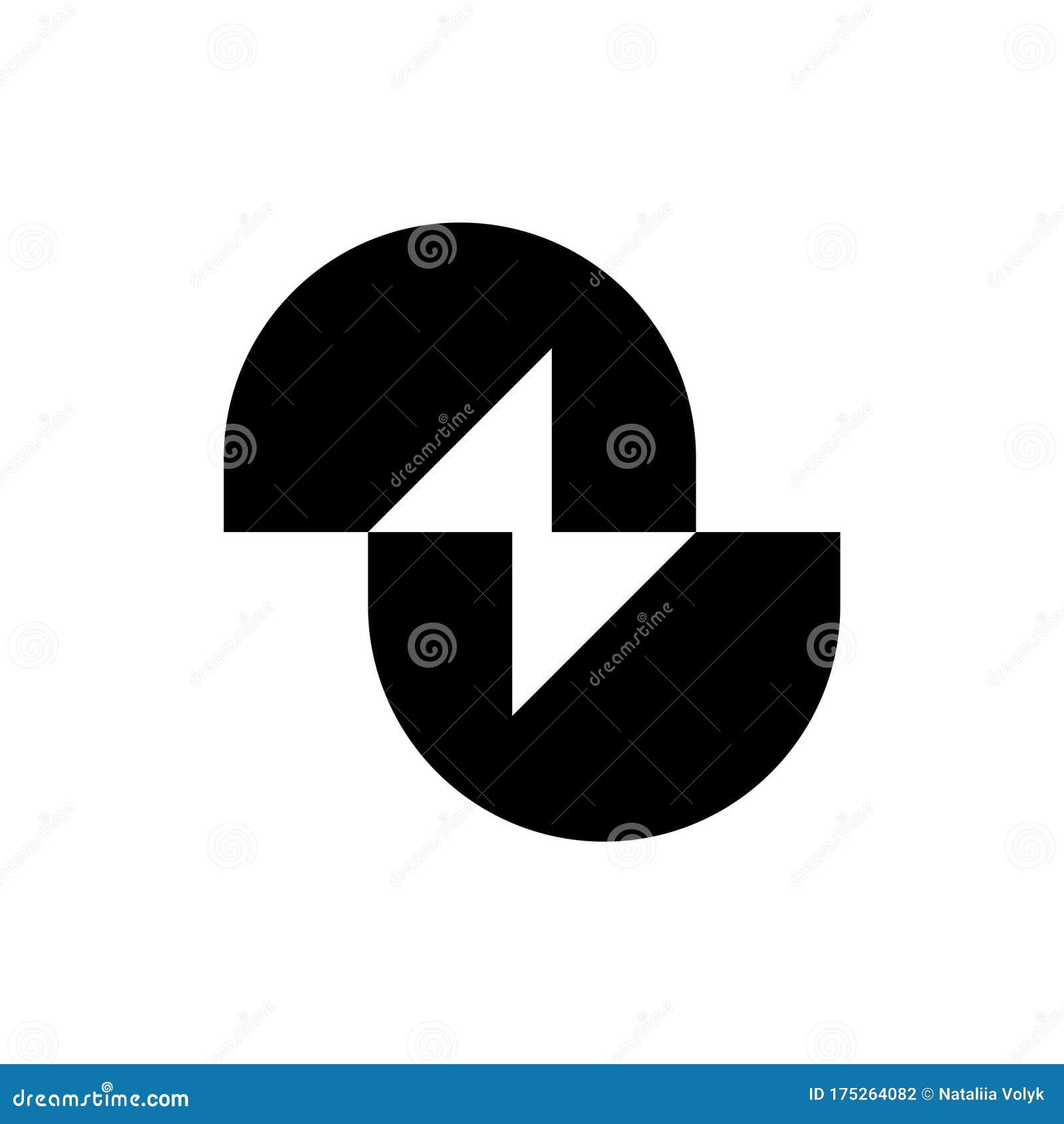 Black abstract logo stock vector. Illustration of abstract - 175264082