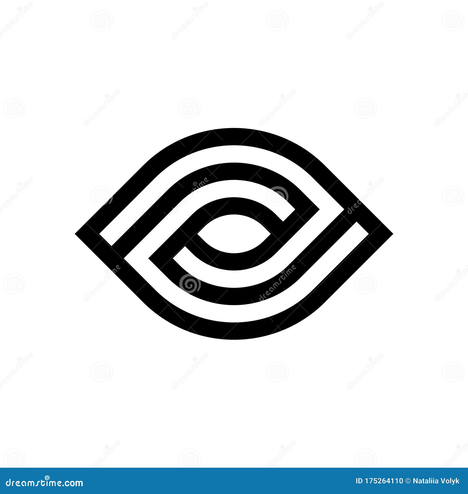 Black abstract logo stock vector. Illustration of shape - 175264110