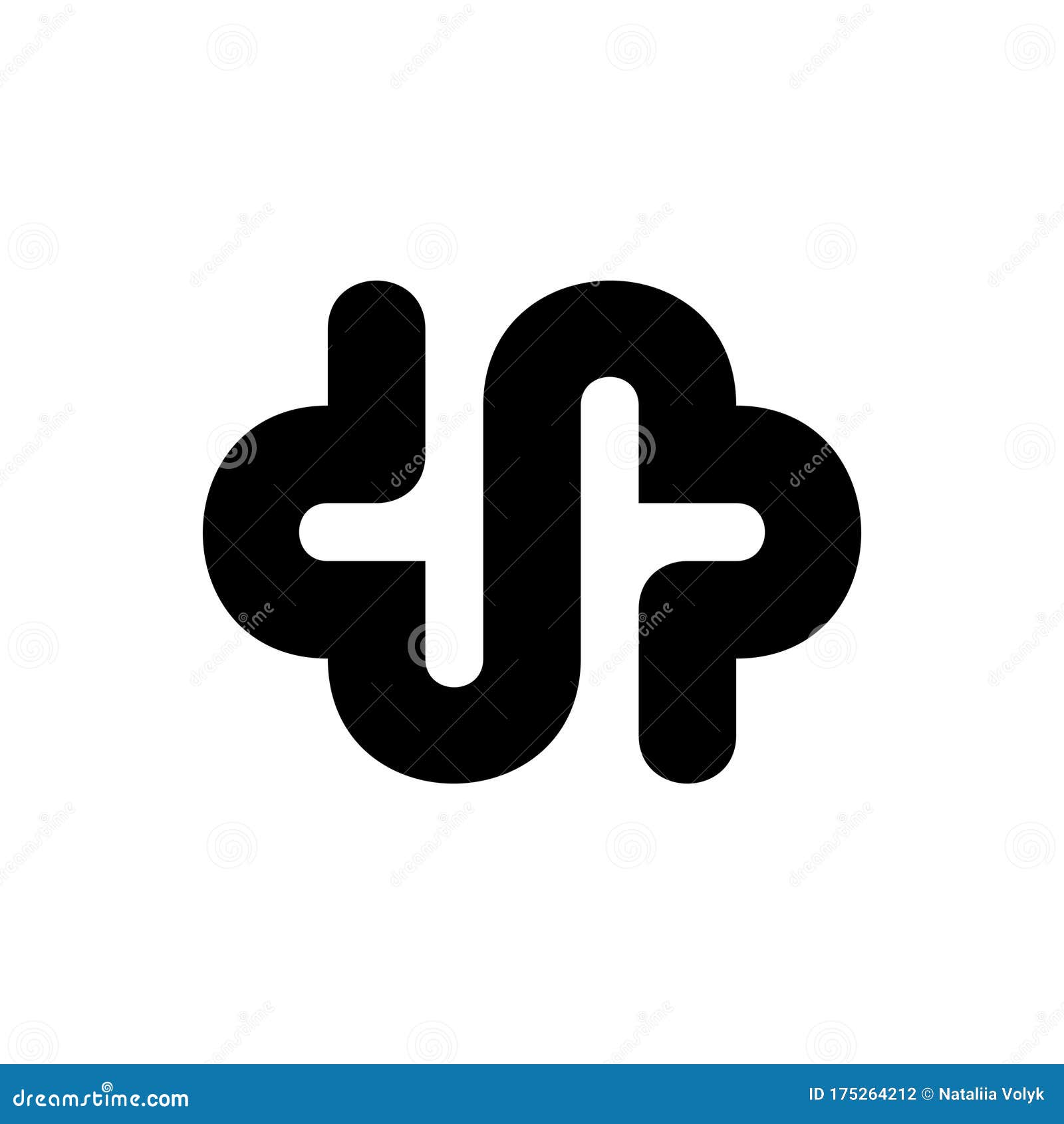 Black abstract logo stock vector. Illustration of abstraction - 175264212