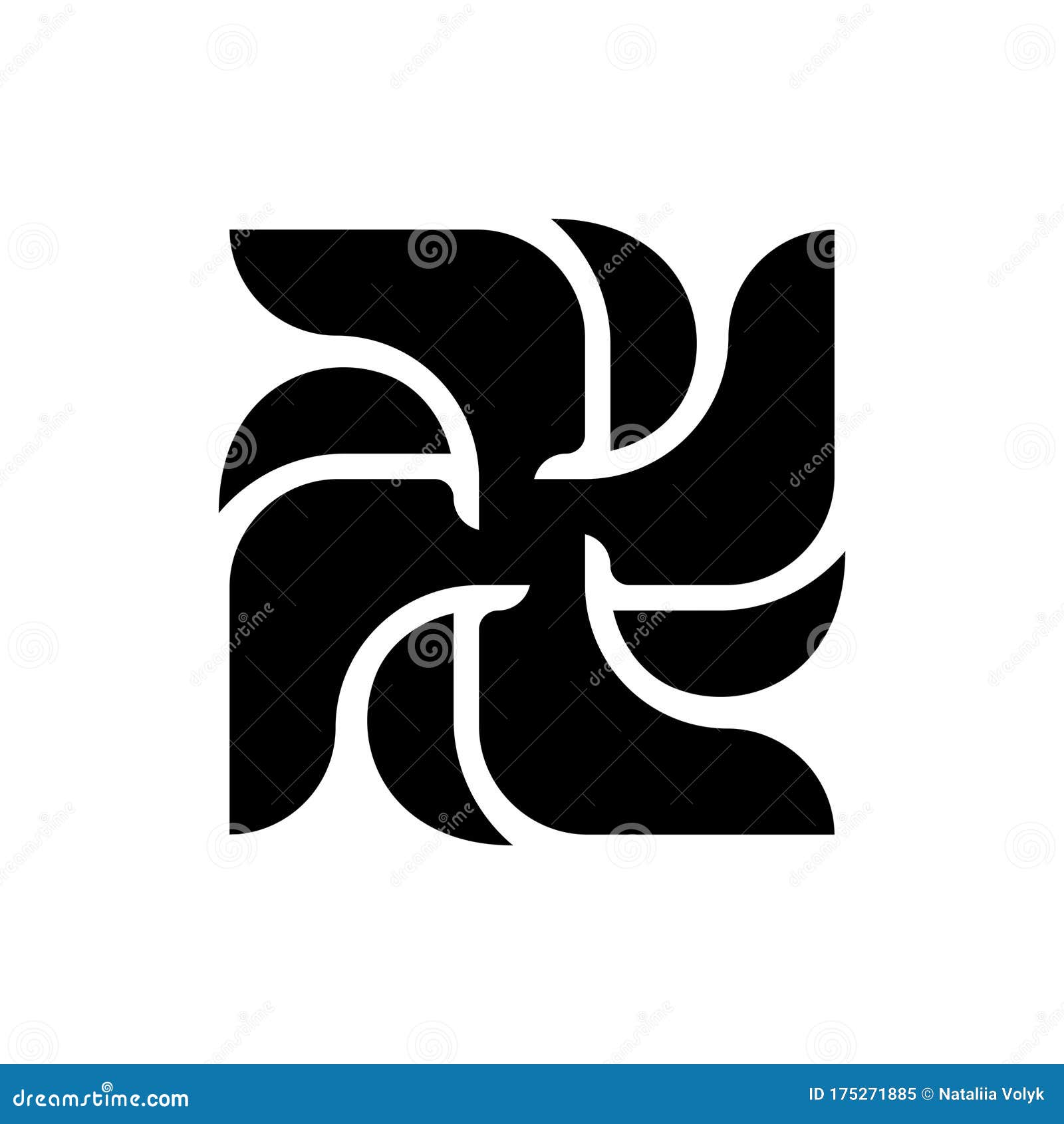 Black abstract logo stock vector. Illustration of template - 175271885