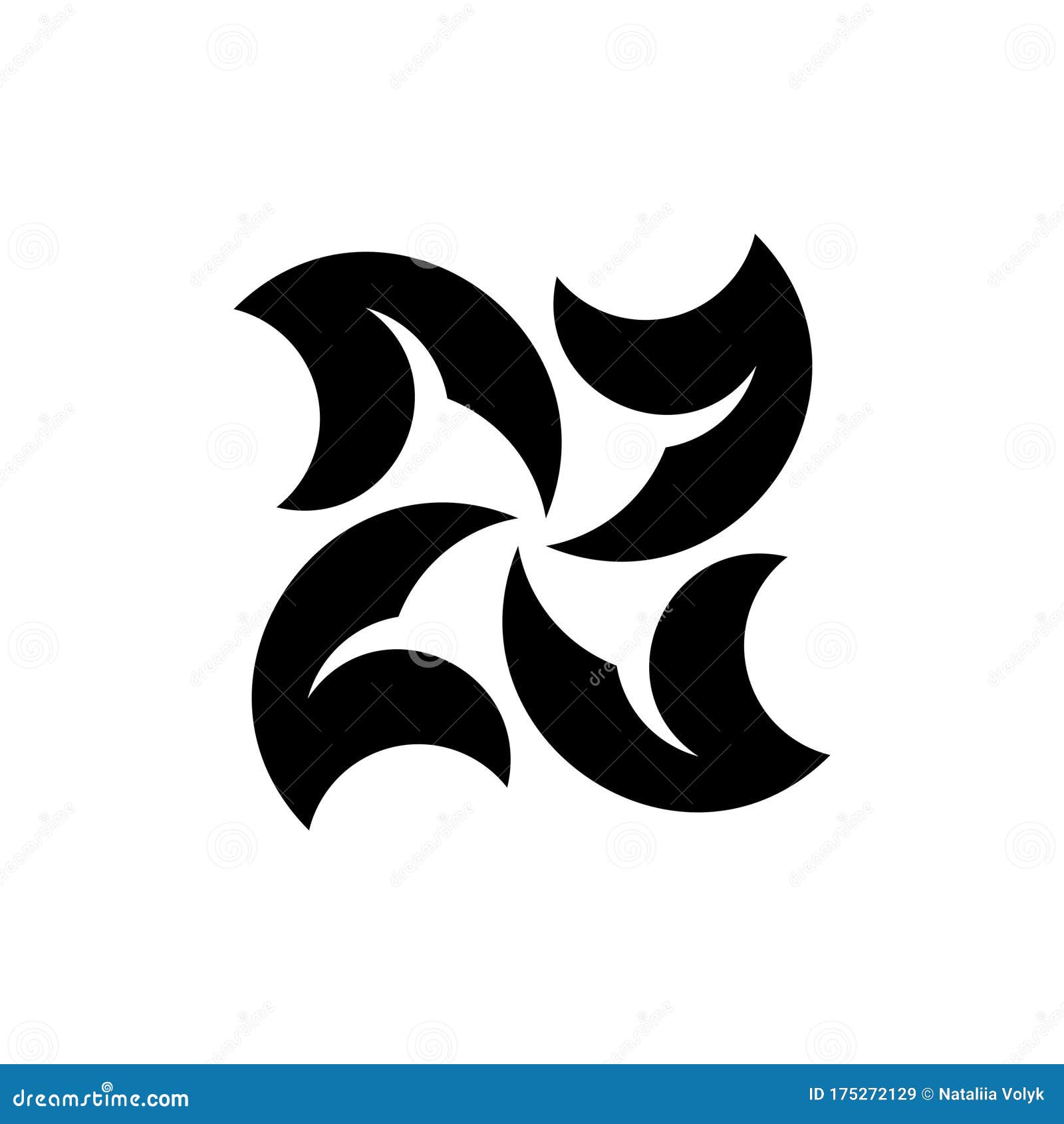 Black abstract logo stock vector. Illustration of concept - 175272129