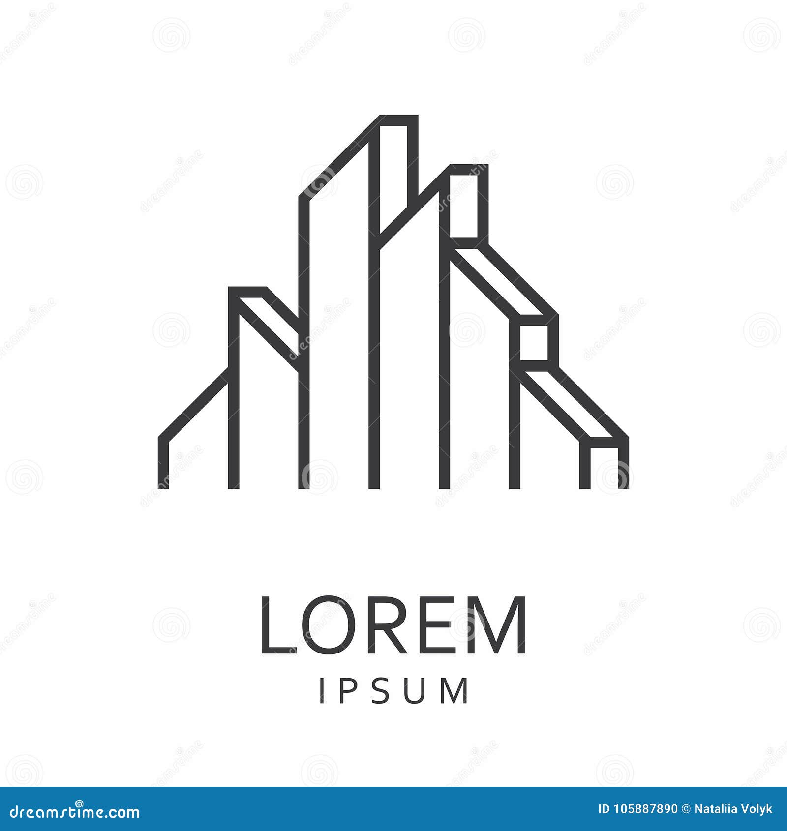 Black abstract logo stock vector. Illustration of icon - 105887890