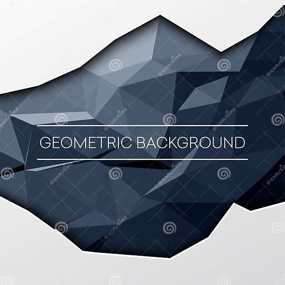 Black Abstract Low Poly, Polygonal Triangular Mosaic Background for Web, Presentations and ...