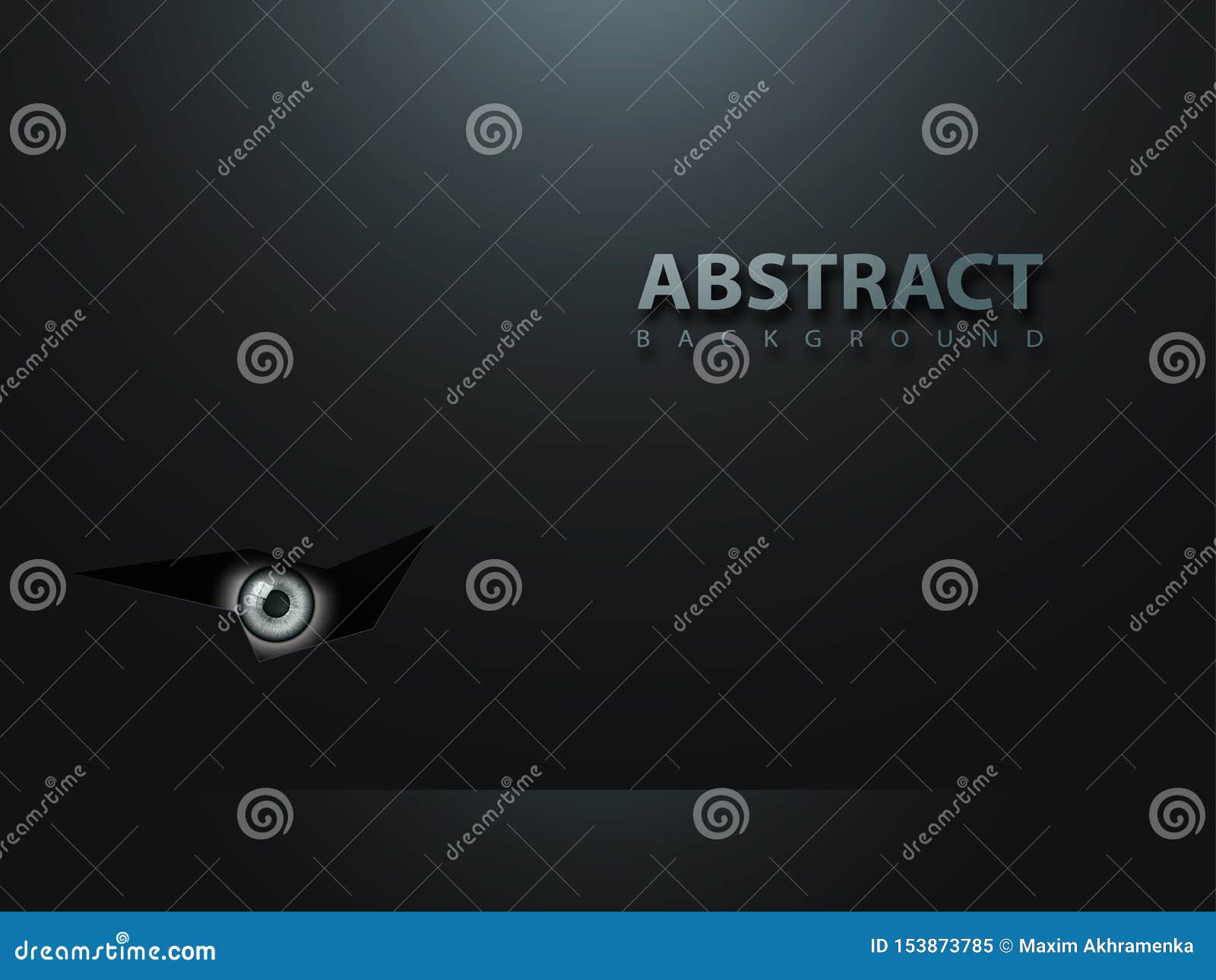 Black Abstract Modern Background. the Eye Looks Out of the Dark Stock ...