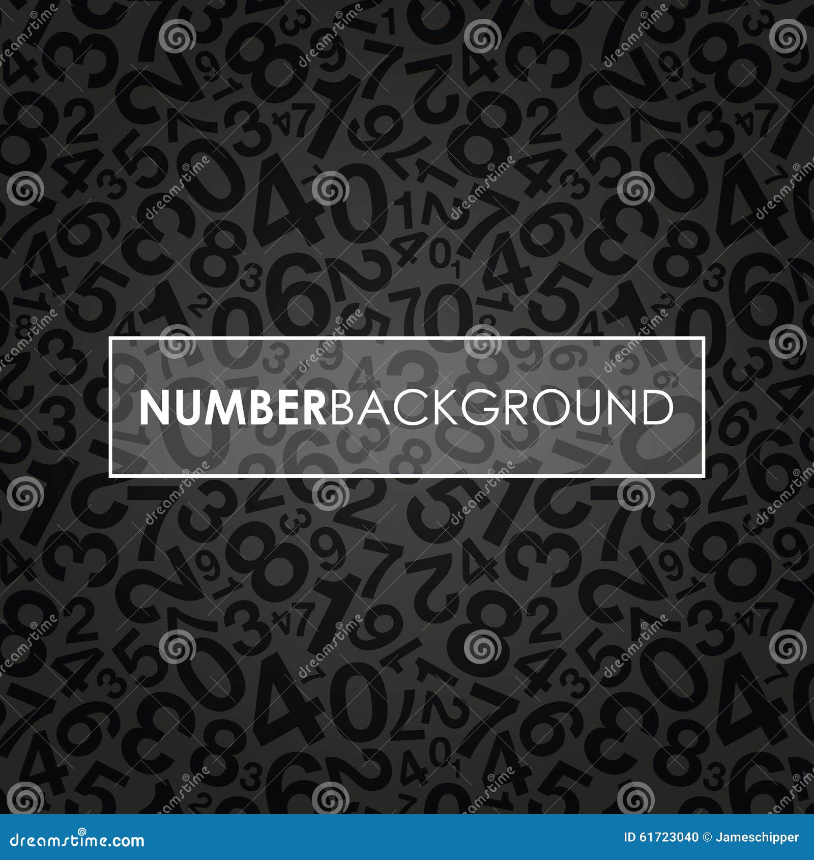 Black Abstract Number Background Vector Illustration | CartoonDealer ...