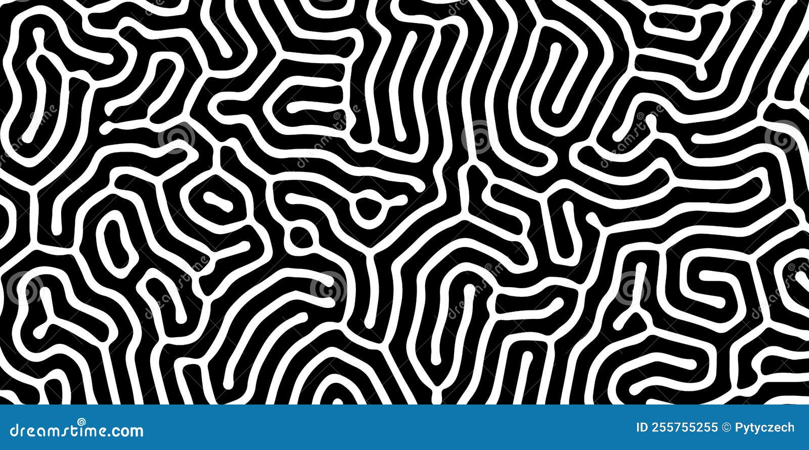 Black Abstract Organic Turing Patern Stock Vector - Illustration of ...