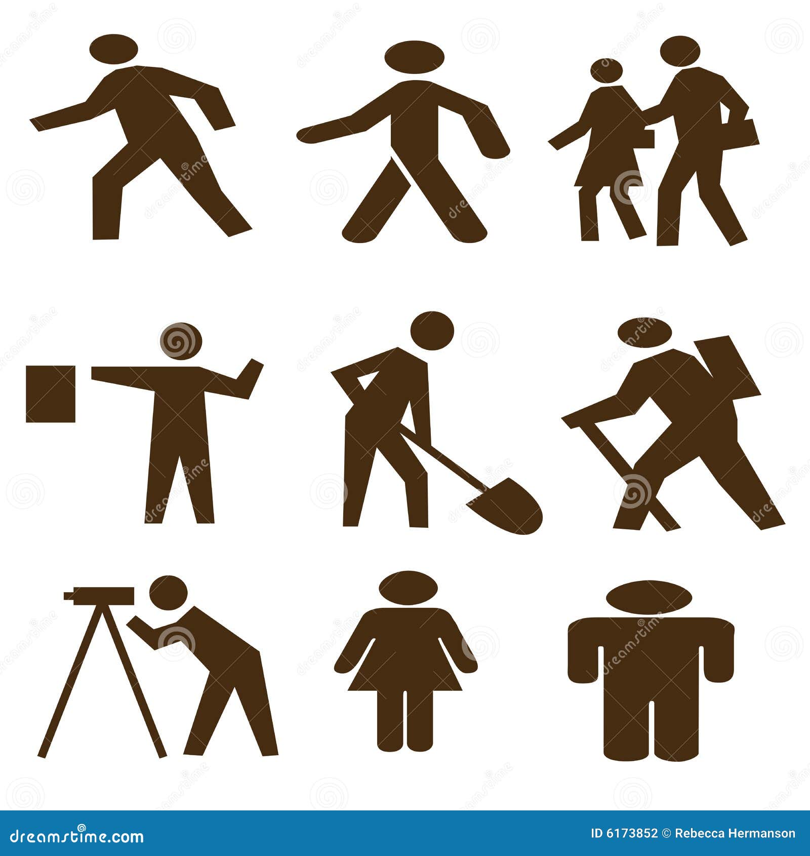 Black Abstract People Shapes Stock Illustration - Illustration of ...