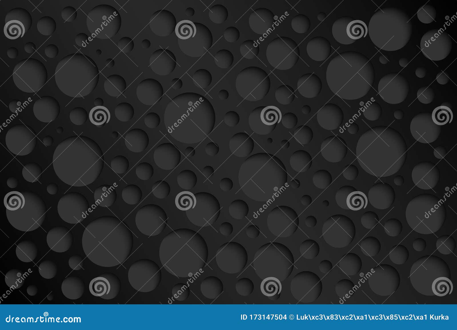 Black Abstract Perforated Background, Grey Perforated Circles with ...
