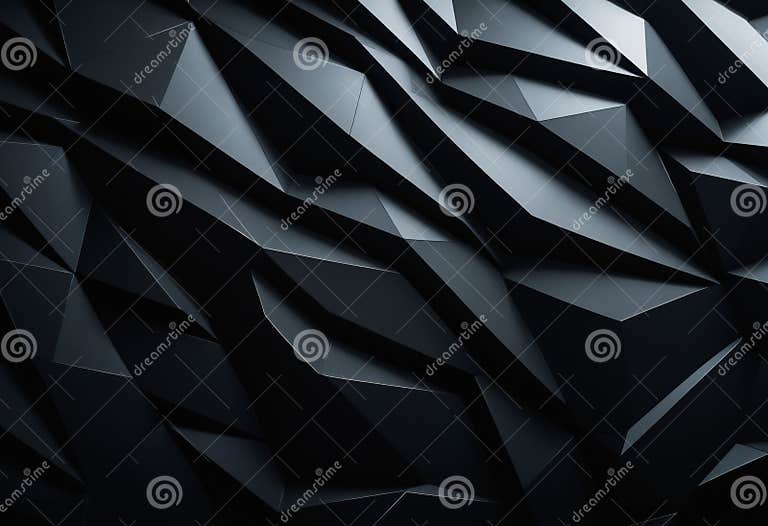 Black Abstract Polygon Carbon Background Stock Illustration ...