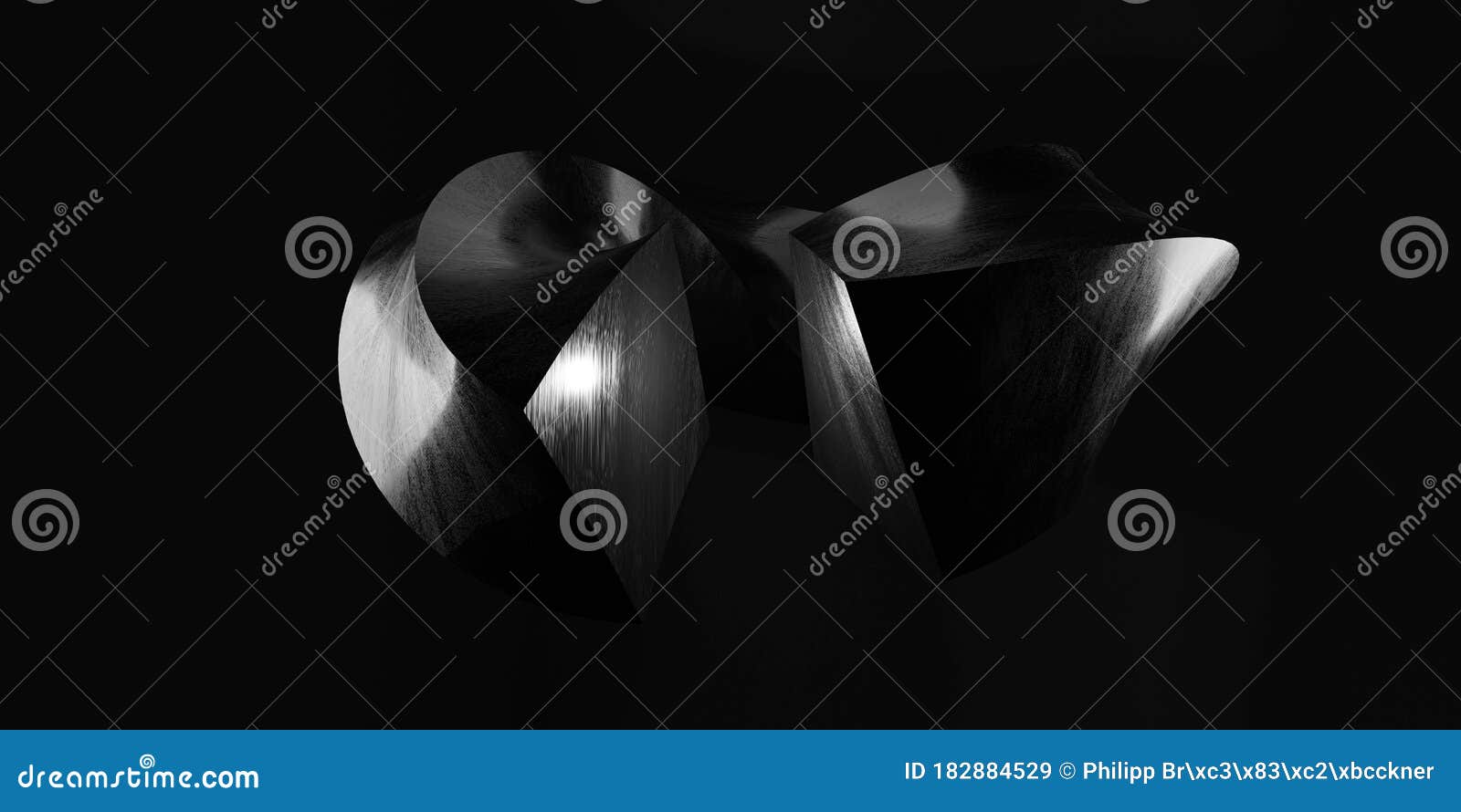 Black Abstract Reflection Black Object Shape Background. Black ...
