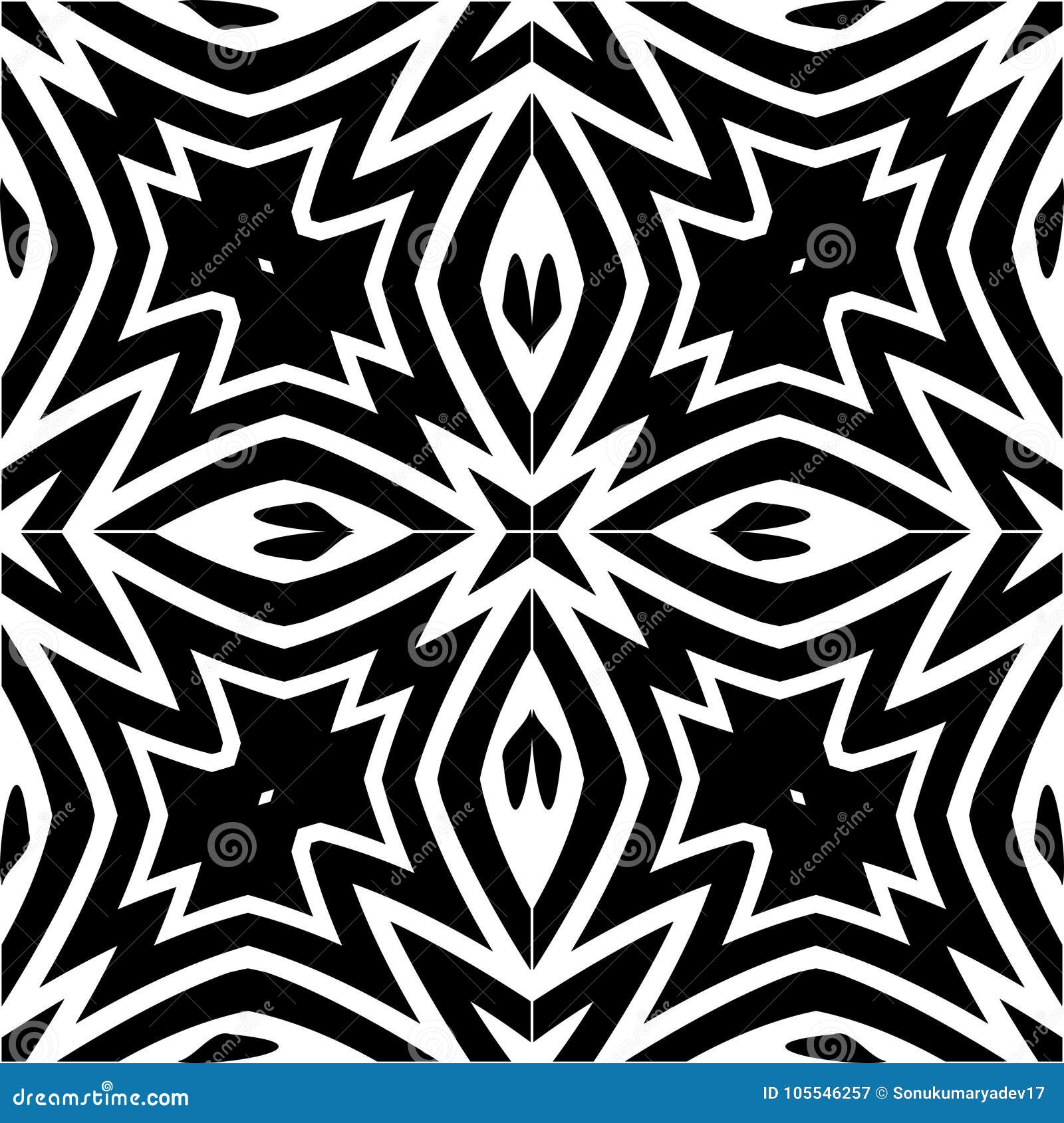 Black ABSTRACT Seamless Pattern in White Background Stock Vector ...
