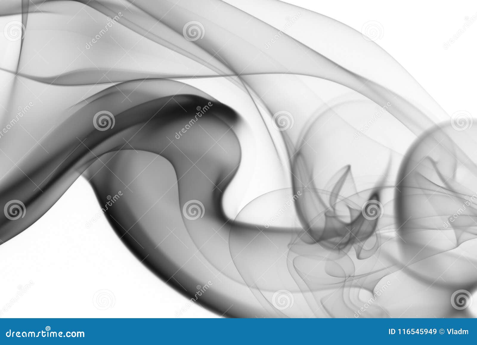 Black Abstract Smoke Wave on a White Background Stock Image - Image of ...