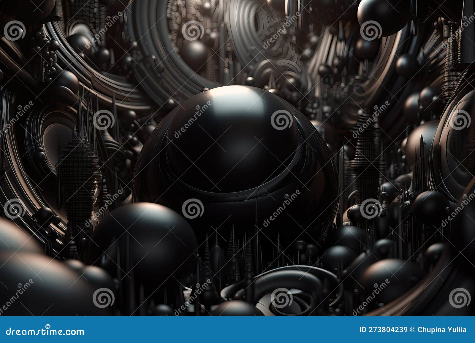 Black Abstract Surreal 3d Shapes. AI Generated Stock Illustration ... Black Abstract Surreal 3d Shapes. AI Generated Stock Illustration ...