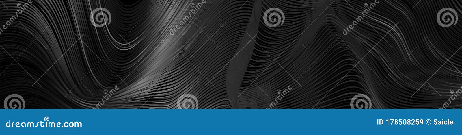 Black Tech Banner with Liquid Curved Glossy Waves Stock Vector ...
