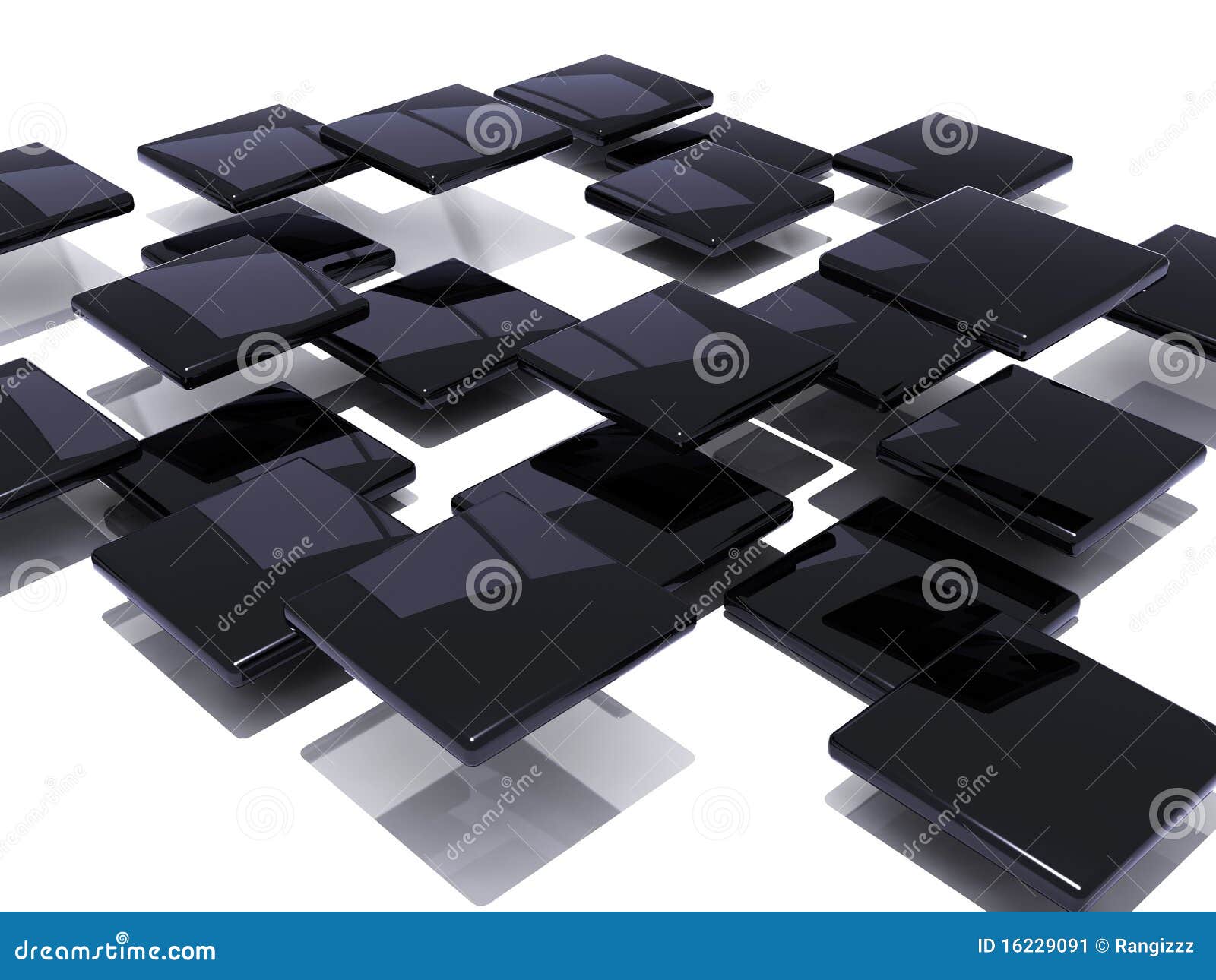 Black abstract tiles stock illustration. Illustration of modern - 16229091