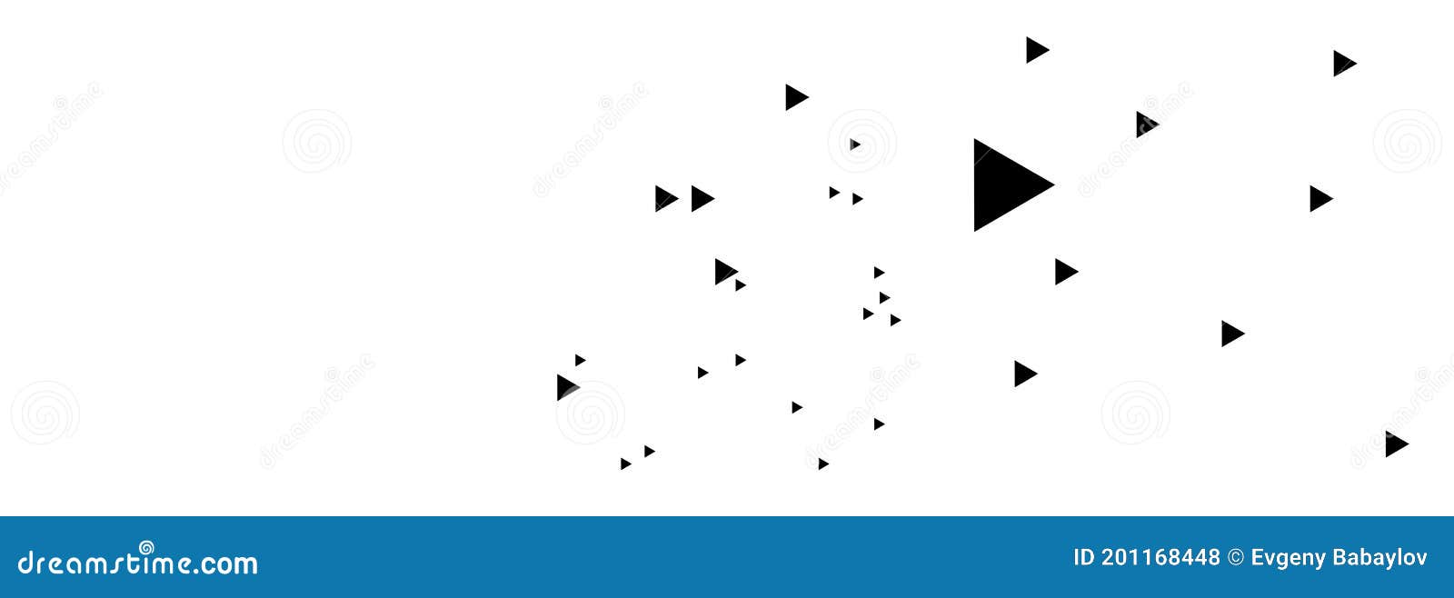 Black Abstract Triangles of Different Sizes on a White Background Stock ...