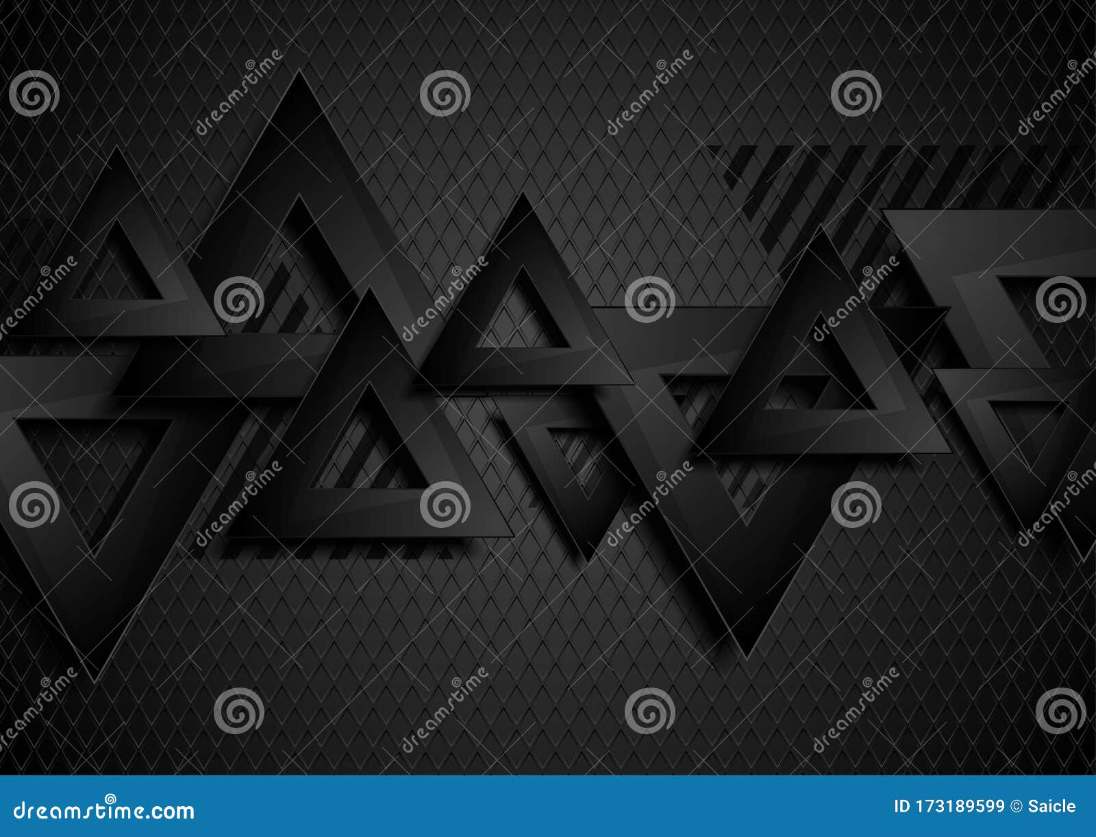 Black Abstract Triangles on Grid Background Stock Vector - Illustration ...