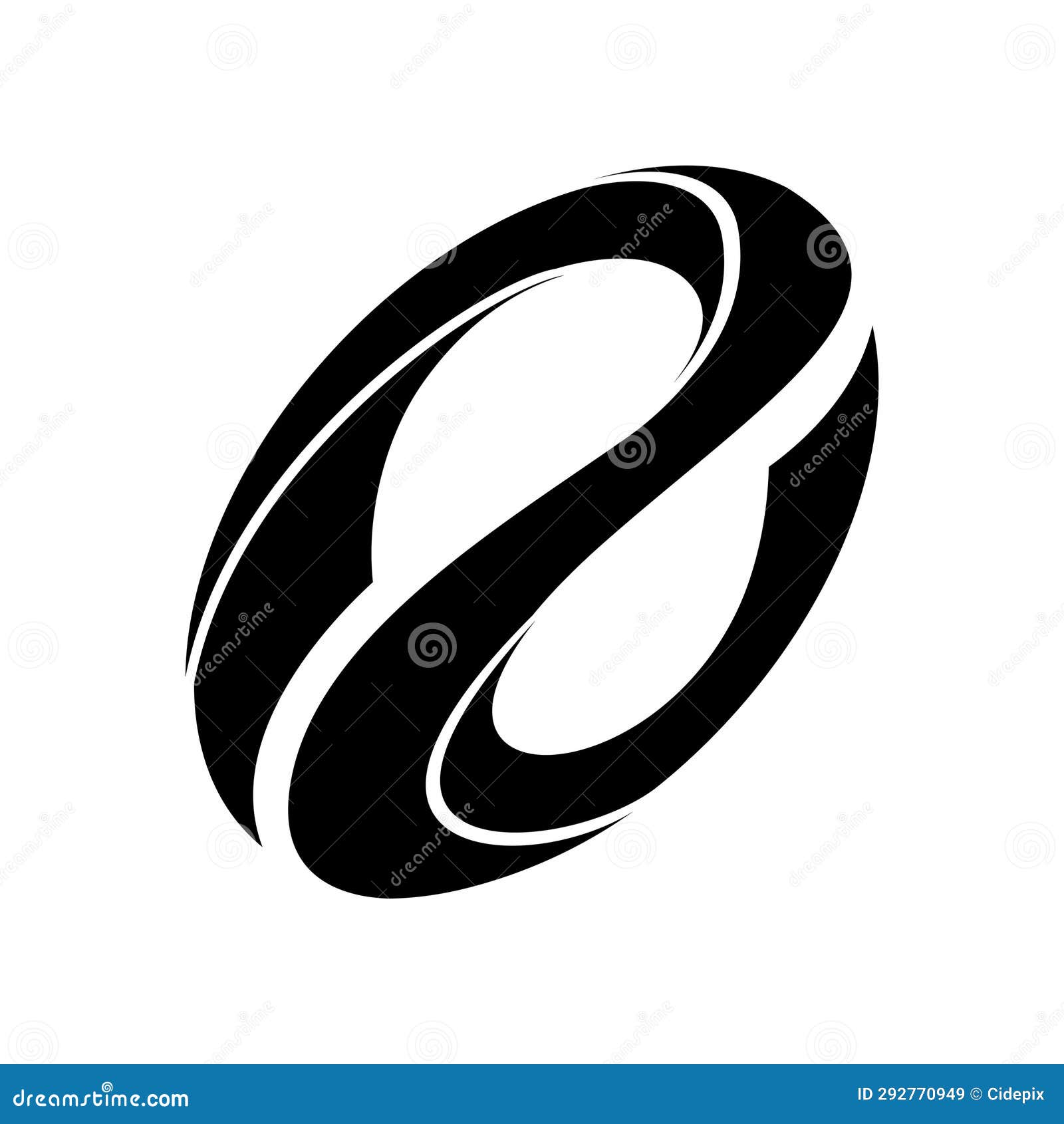 Black Abstract Twisted Curvy Lowercase Letter a Icon Stock Vector ...