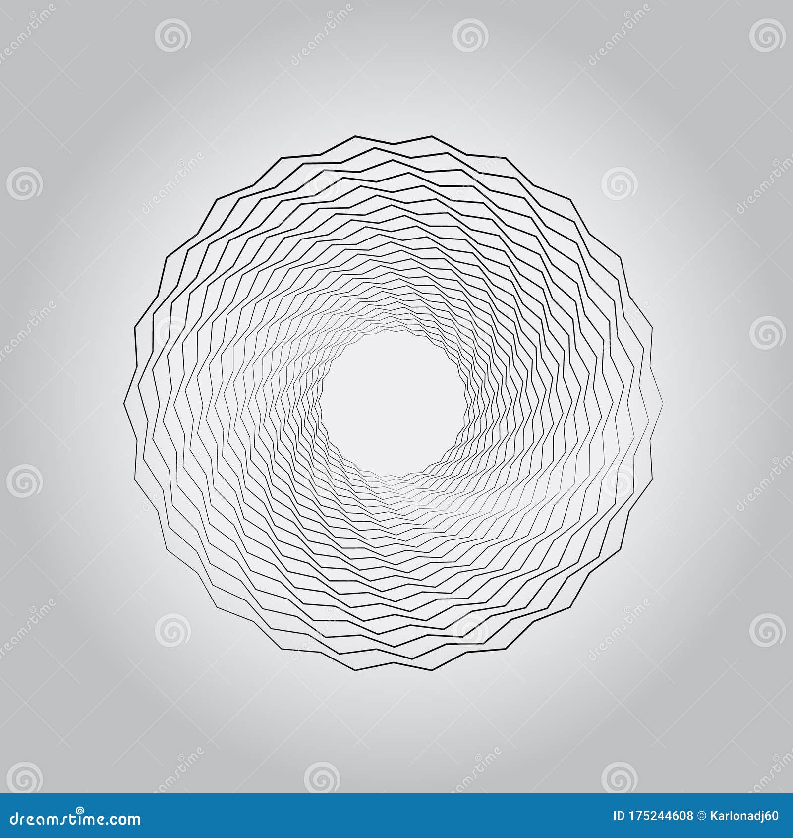 Black Abstract Vortex Shape. Spiral Form Stock Vector - Illustration of ...