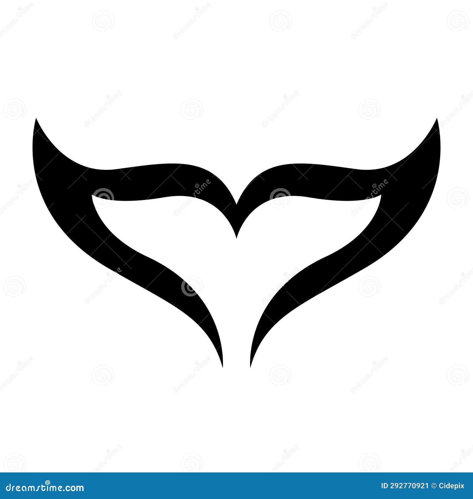 Black Abstract Whale Tail Icon Stock Vector - Illustration of emblem ...
