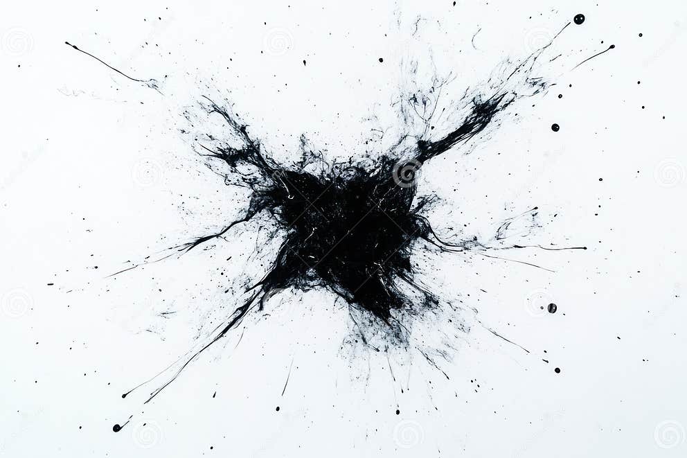 Black Acrylic Ink Swirling and Exploding in Mesmerizing Patterns and ...