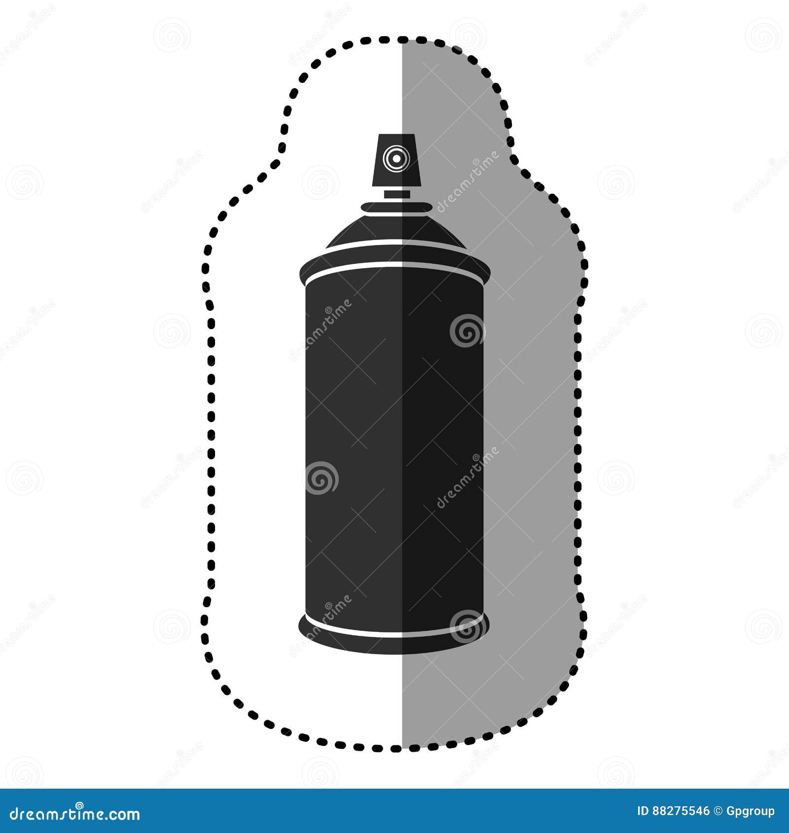 Black Aerosol Spray Can Icon On White Background. No Aerosol Graffiti ...