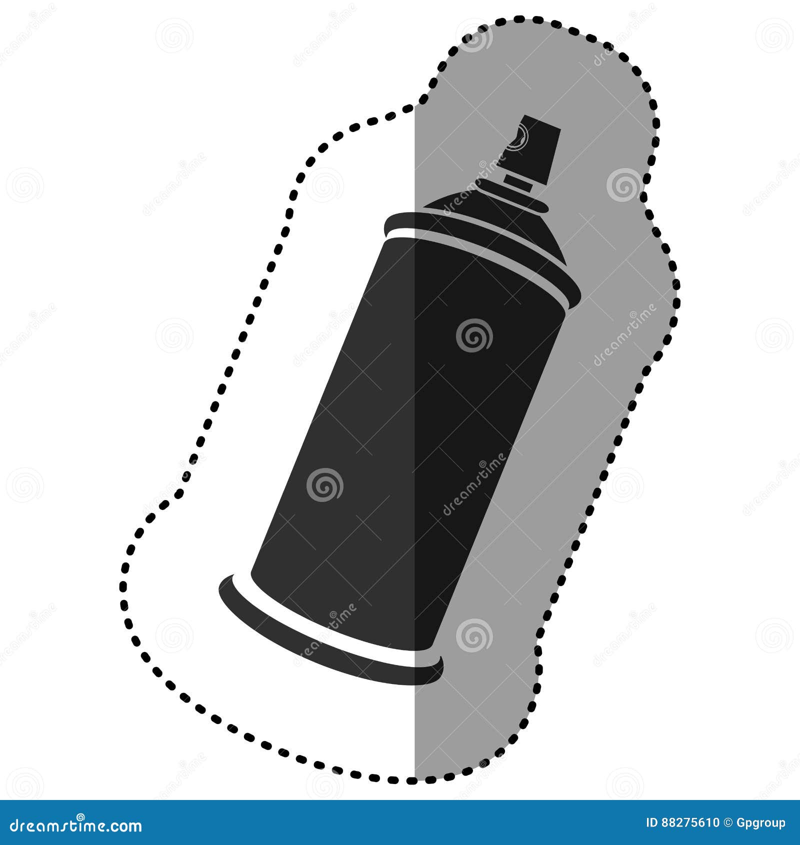 Black Aerosol Spray Can Icon On White Background. No Aerosol Graffiti ...