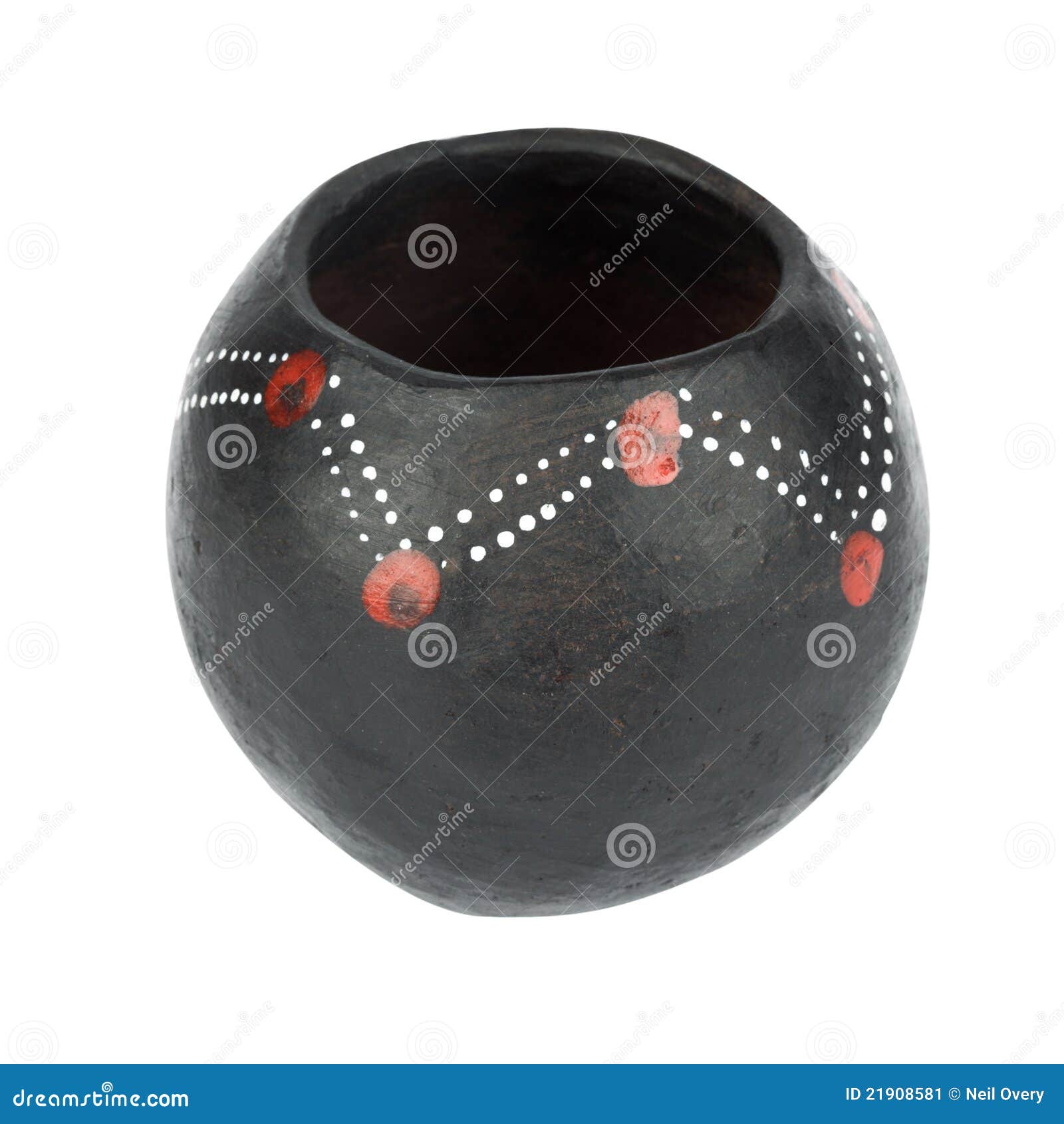 Black African Pot stock image. Image of isolated, bowl - 21908581