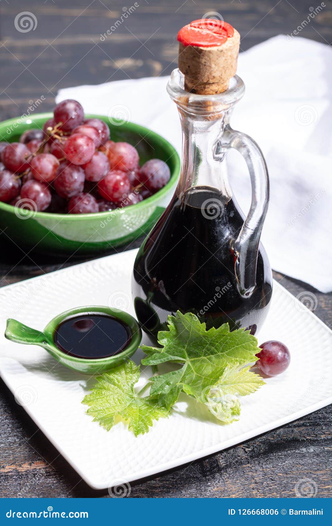 Black Aged Natural Balsamic Vinegar Dressing from Modena, Italy Stock ...