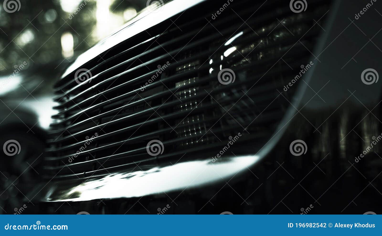 Black Aggressive Muzzle of the Car, Close-up Stock Photo - Image of ...