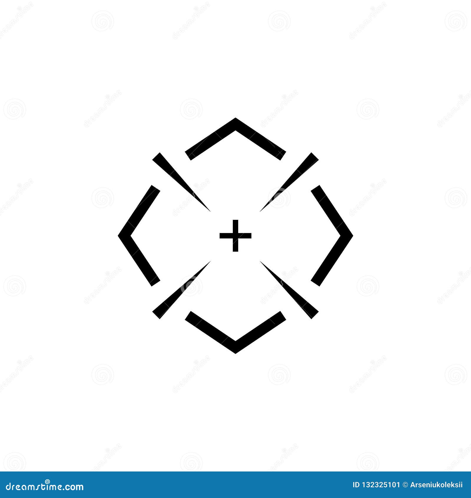 Black Aim Icon. Sniper Scope Crosshairs Sign Stock Vector ...