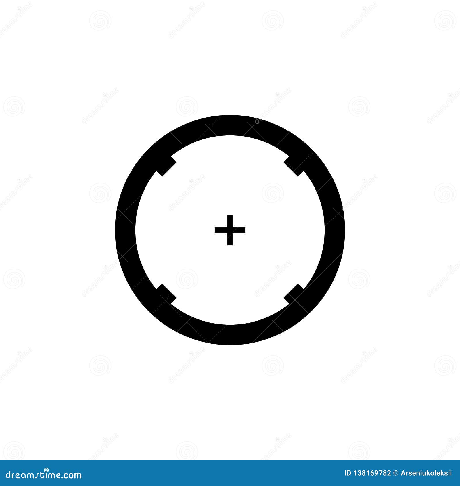 Black Aim Icon. Sniper Scope Crosshairs Sign Stock Vector ...