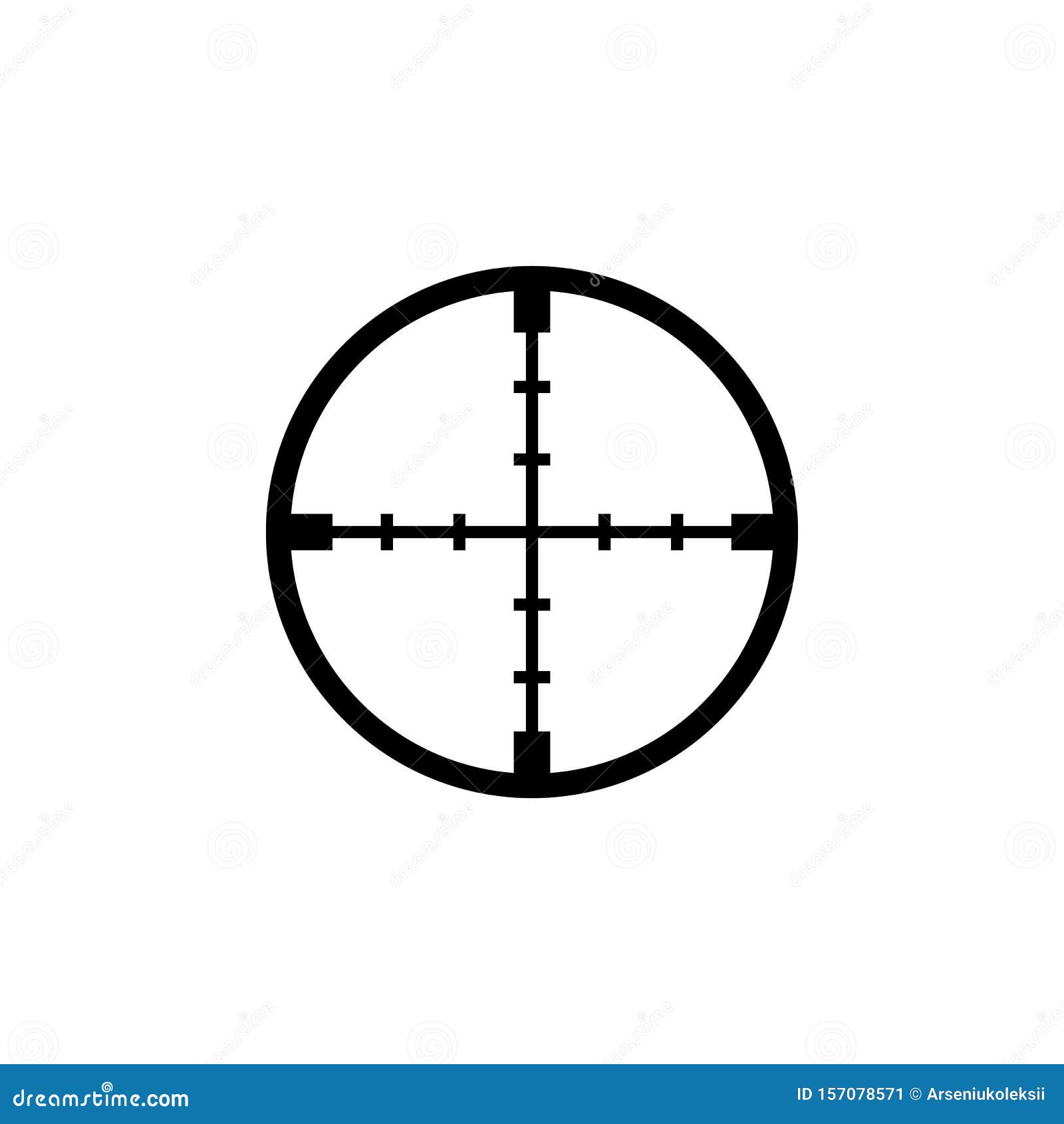 Black aim icon. stock vector. Illustration of crosshair - 157078571