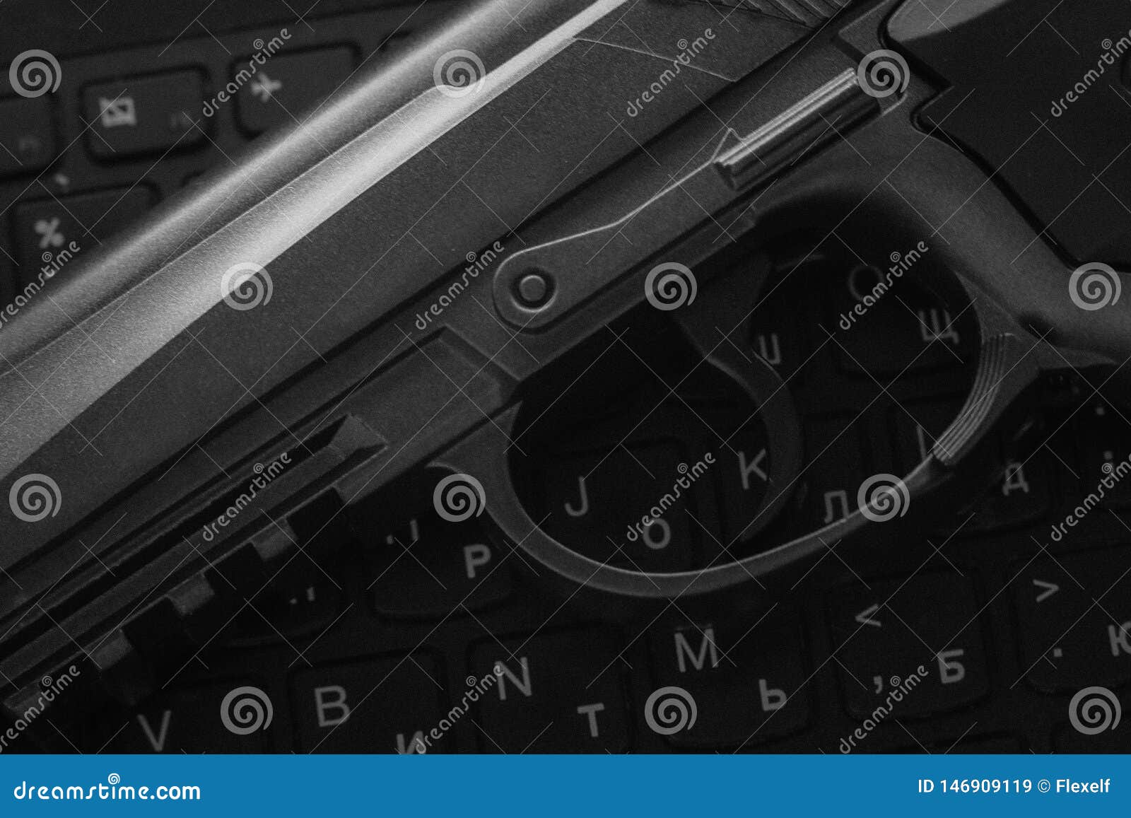 Black air gun. stock image. Image of concept, object - 146909119