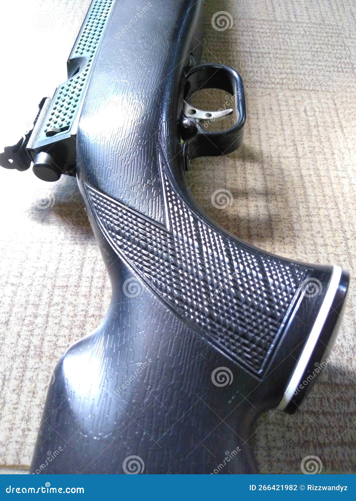 Black Air Rifle Stock and Trigger Stock Photo - Image of firearm ...