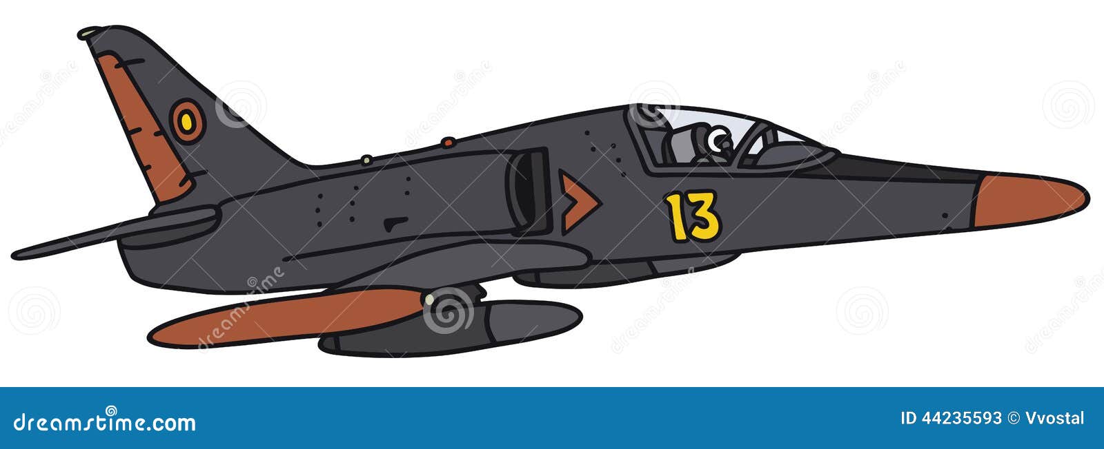 Black aircraft stock vector. Illustration of cartoon - 44235593