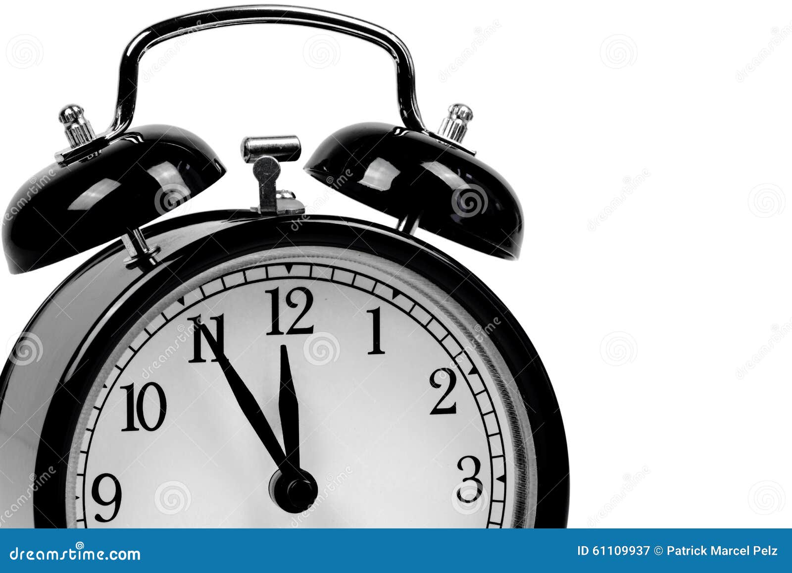 Black Alarm Clock - it is High Time! Stock Image - Image of high, alarm ...