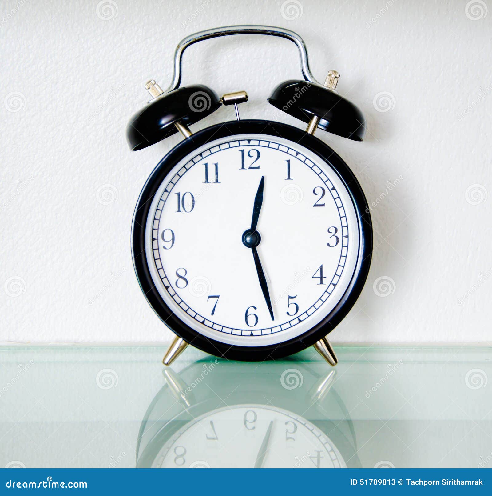 Black alarm clock stock image. Image of background, classic - 51709813