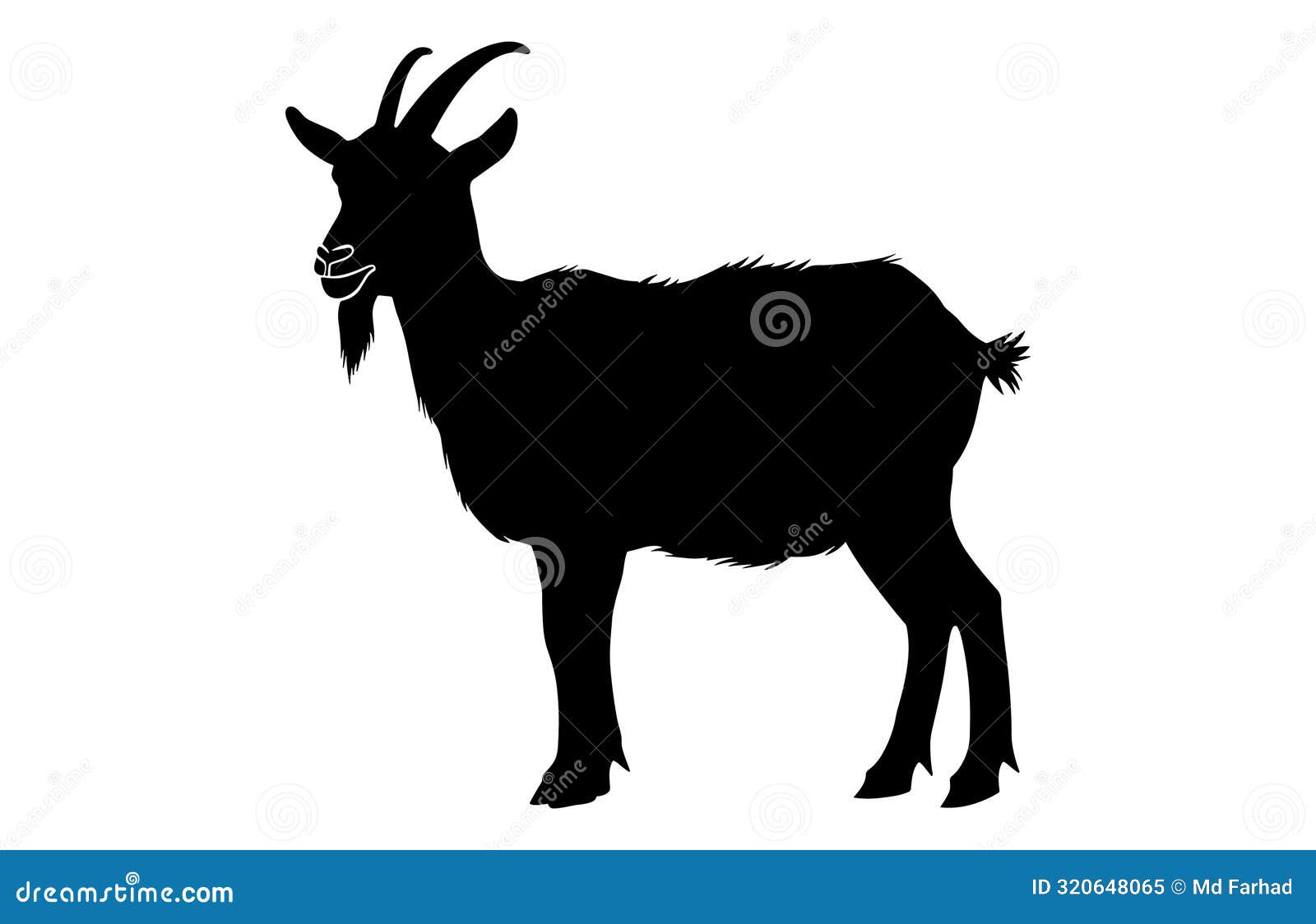 Black Alpine Goat Silhouette, Alpine Ibex Silhouette Illustration Stock ...