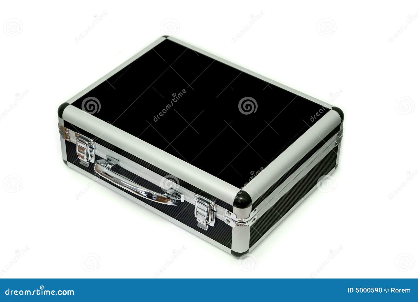 Black Aluminium Security Case Stock Photo - Image of shut, locked: 5000590