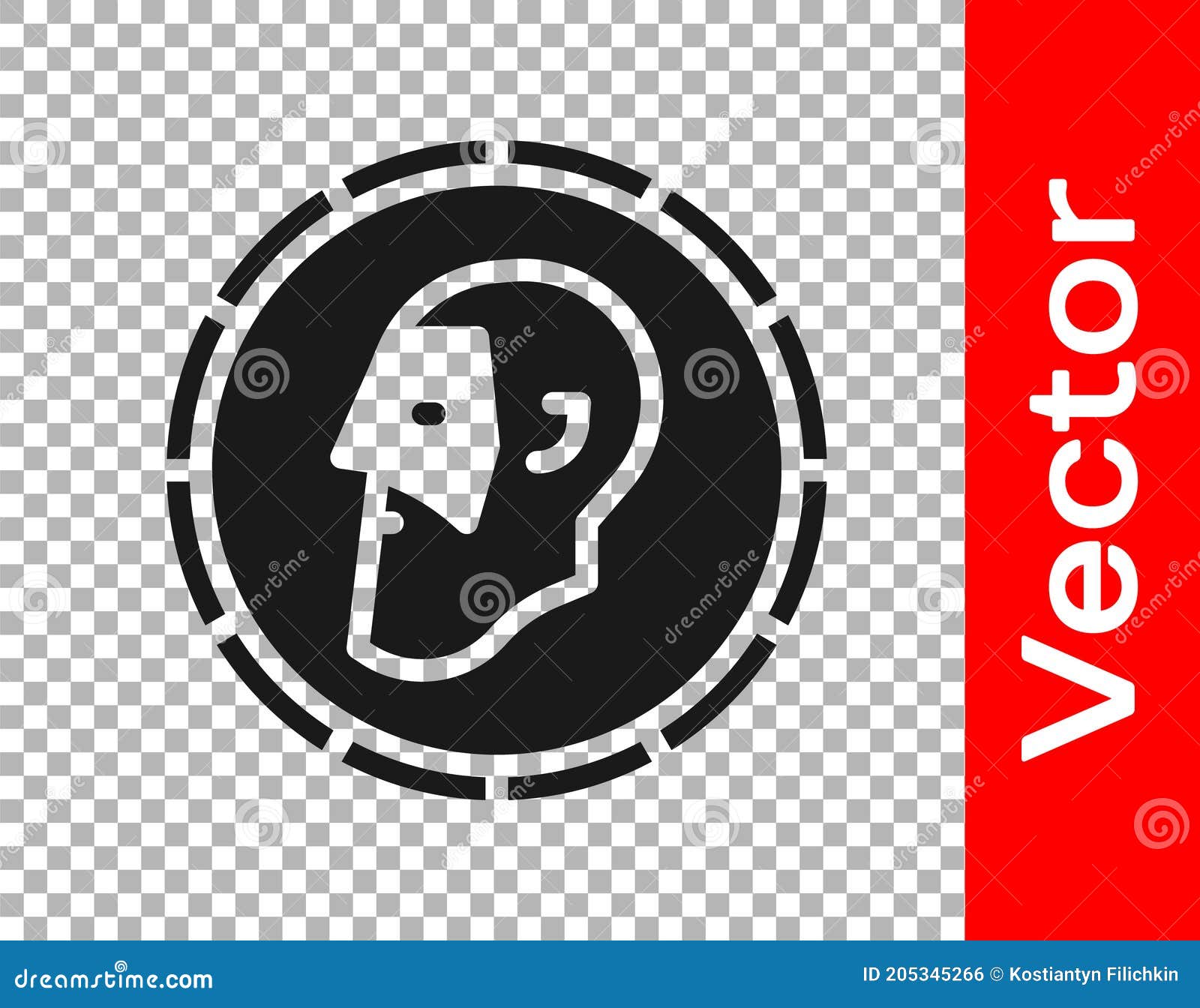 Black Ancient Coin Icon Isolated on Transparent Background. Vector ...