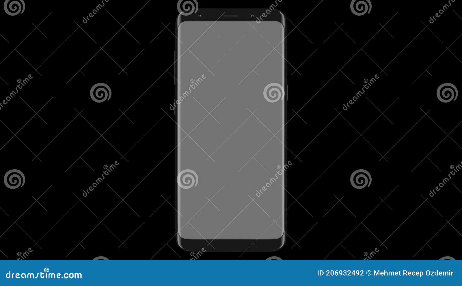 Black Android Phone Mockup Front View Stock Photo - Image of back ...